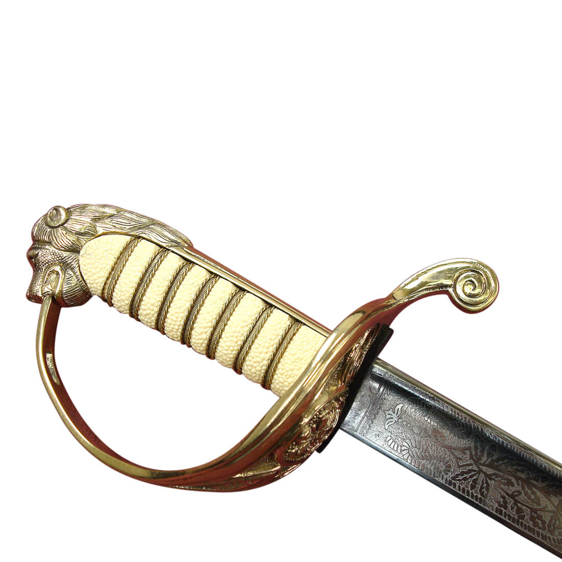 British Royal Navy Dress Saber with Pipe-Back Blade