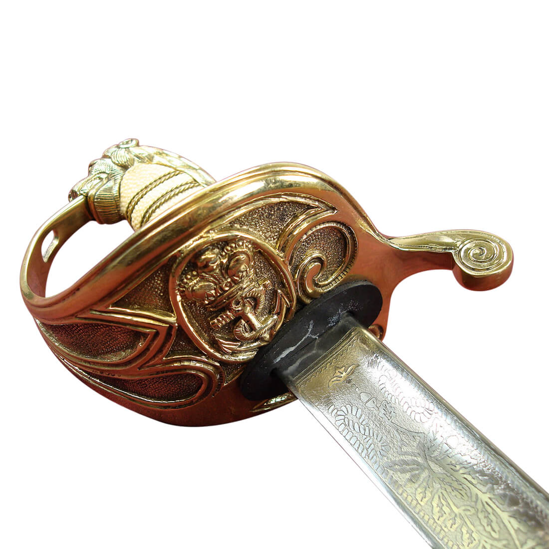 British Royal Navy Dress Saber with Pipe-Back Blade