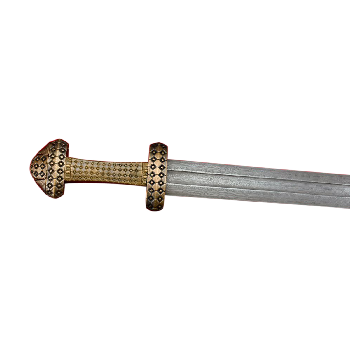 Bronze Hilt Danish Viking Sword with Damascus Blade KW-PRS407D-1
