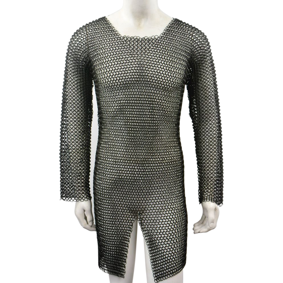 Chainmail Hauberk – Butted Round Rings with Blackened Finish KW-SNC244B