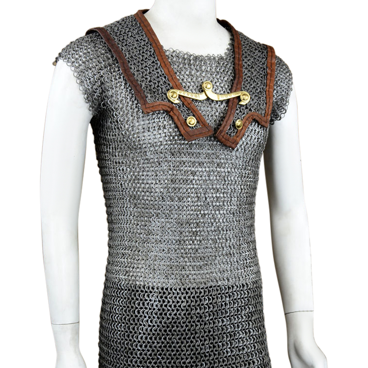 Chainmail Roman Lorica Hamata – Alternating Mild Steel Wedge Riveted Fl