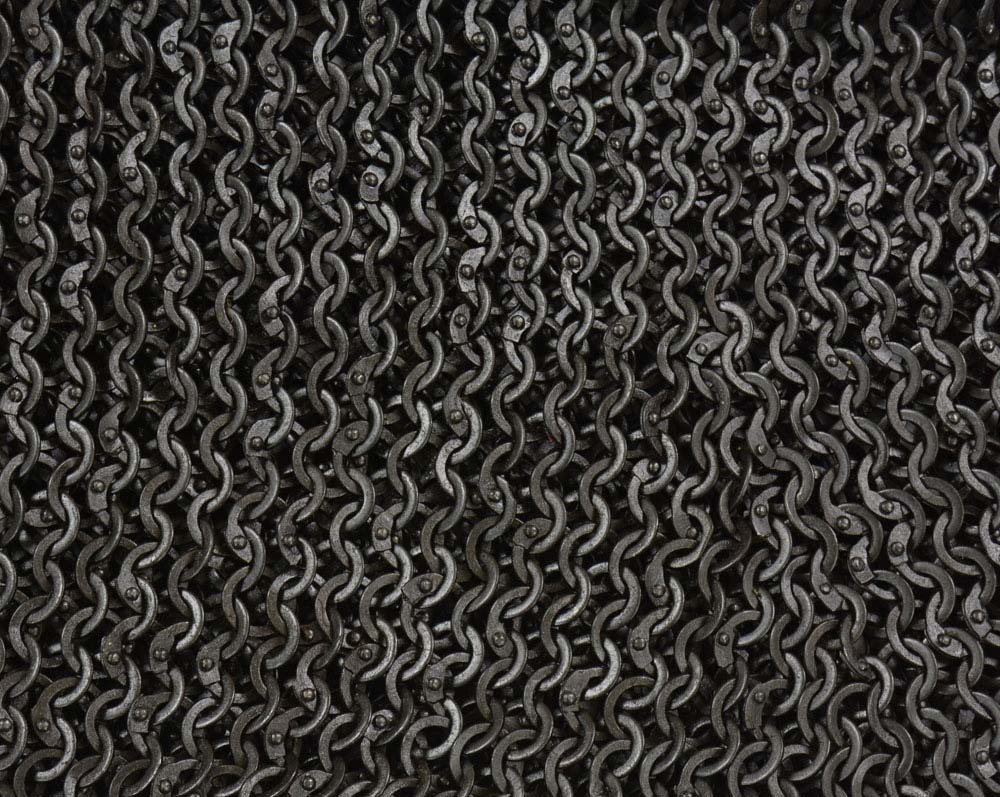 Chainmail Sleeve and Shoulder Panels – Alternating Dome Riveted Constru