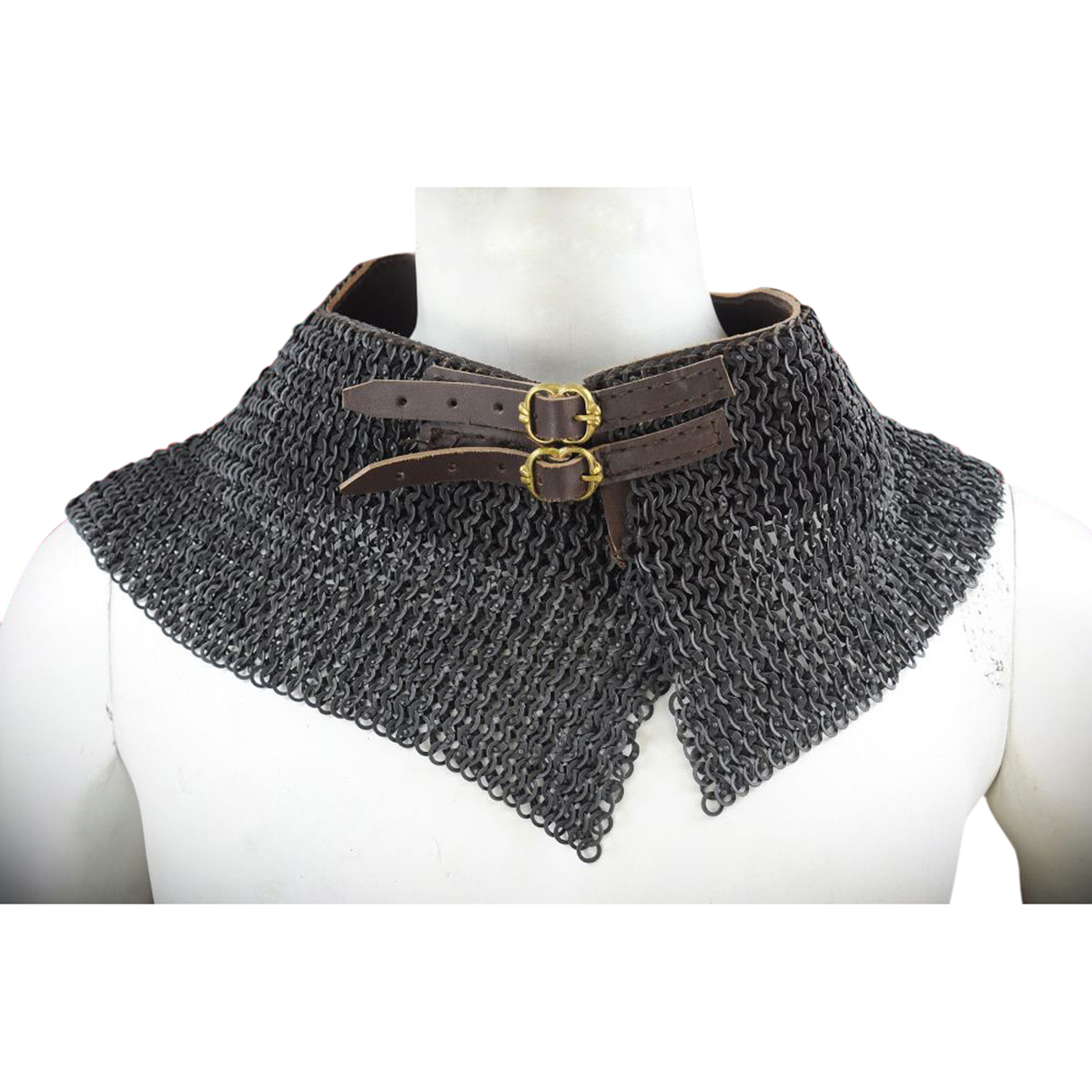 Chainmail Standard – Bishop’s Mantle – Dome Riveted – Blackened Mild St