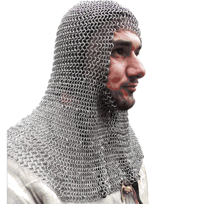 Coif - Butted Chainmail Steel Hood - AB2562 by Armor Venue