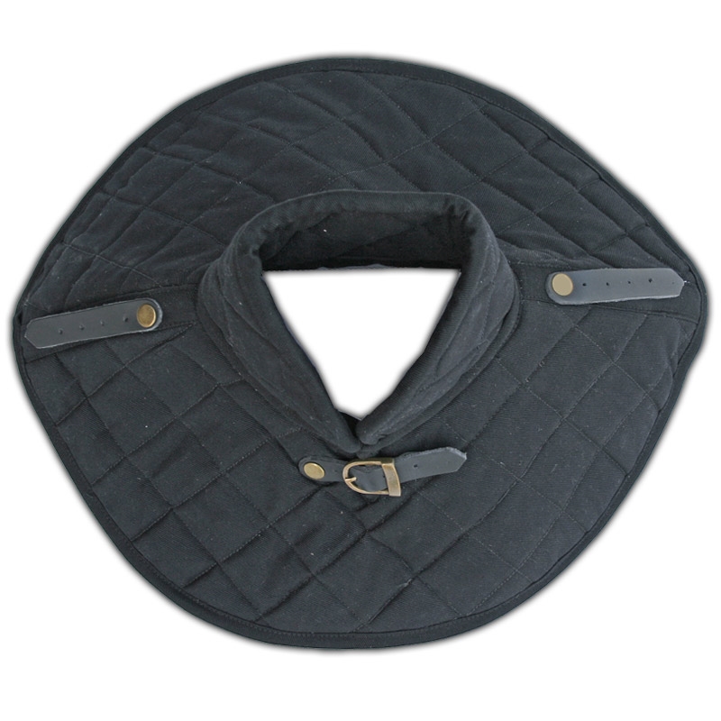 Cotton Armor Padding Collar Medieval Garment Black 5J4-IN7201B - Armor