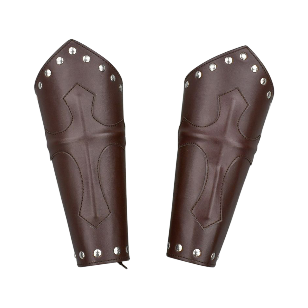 Cross Embossed Leather Bracers KW-LB6065