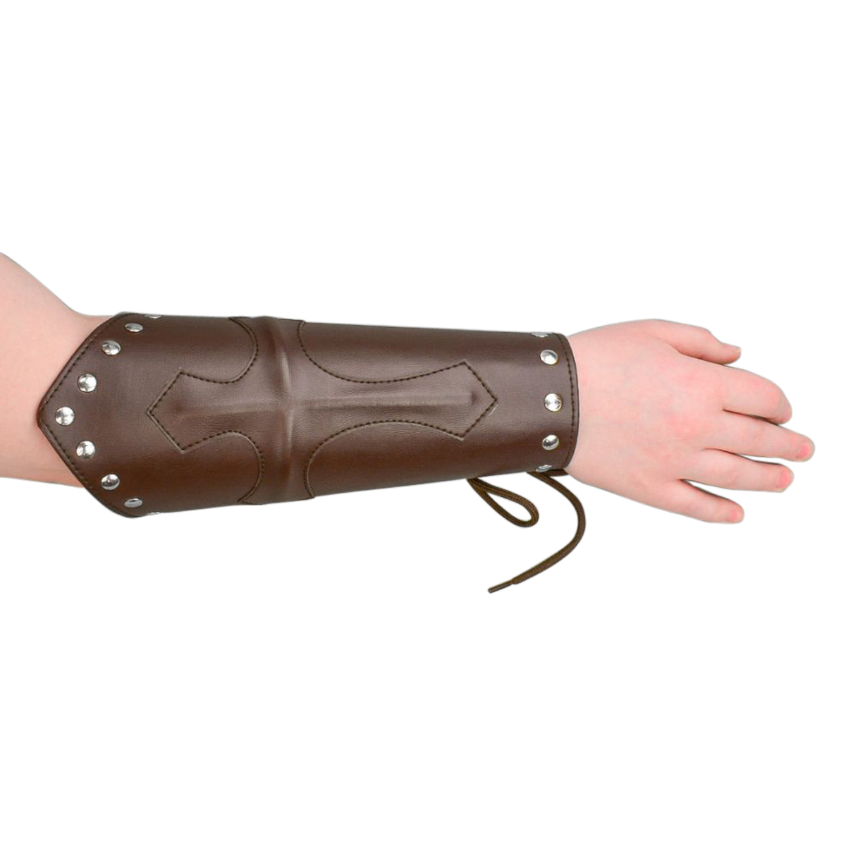Cross Embossed Leather Bracers KW-LB6065