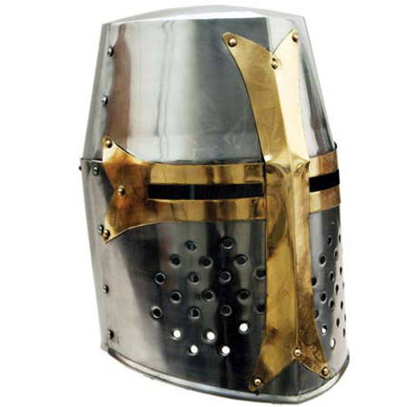Crusader Great Helm - 18 Gauge Steel - HM-0902 by Armor Venue