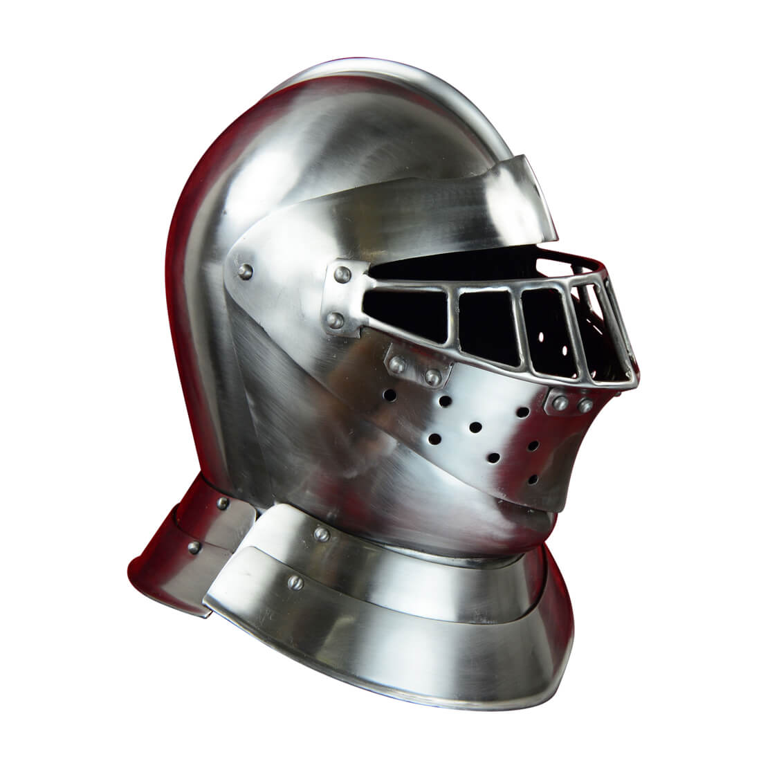 English Tourney Close Helm - 14 Gauge