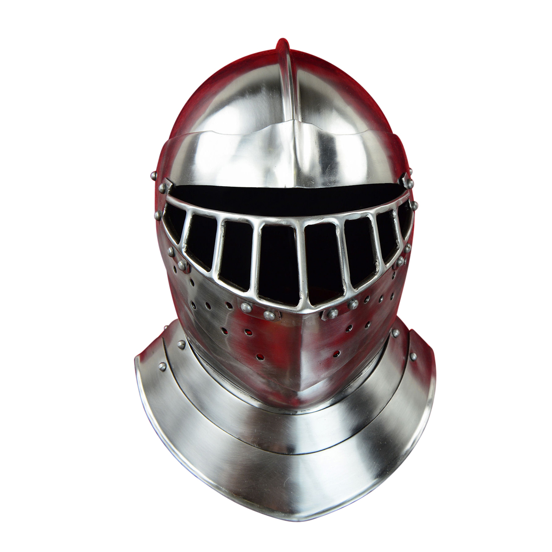 English Tourney Close Helm - 14 Gauge