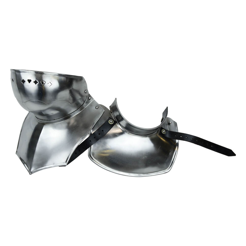 Full Gorget with Bevor - Front Plate and Backplate - 18 Gauge SNSA9254P