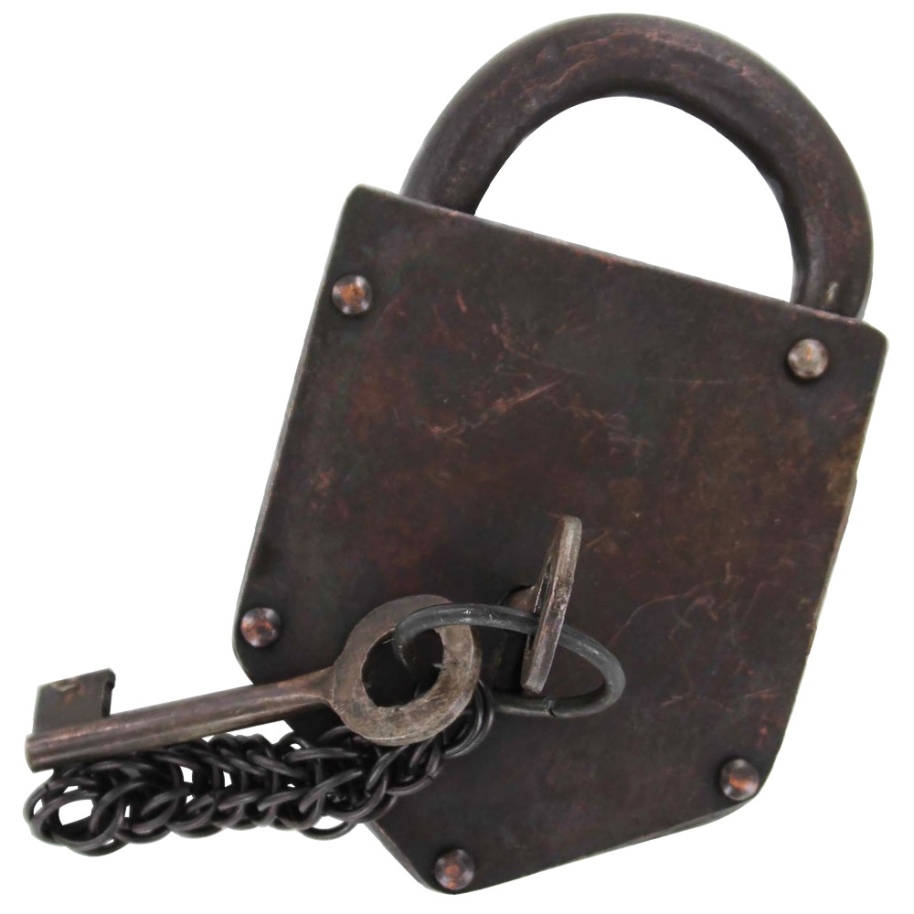 Functional Old Wild West Bank & Post Office Lock 6B2-IN1358 - Wild West