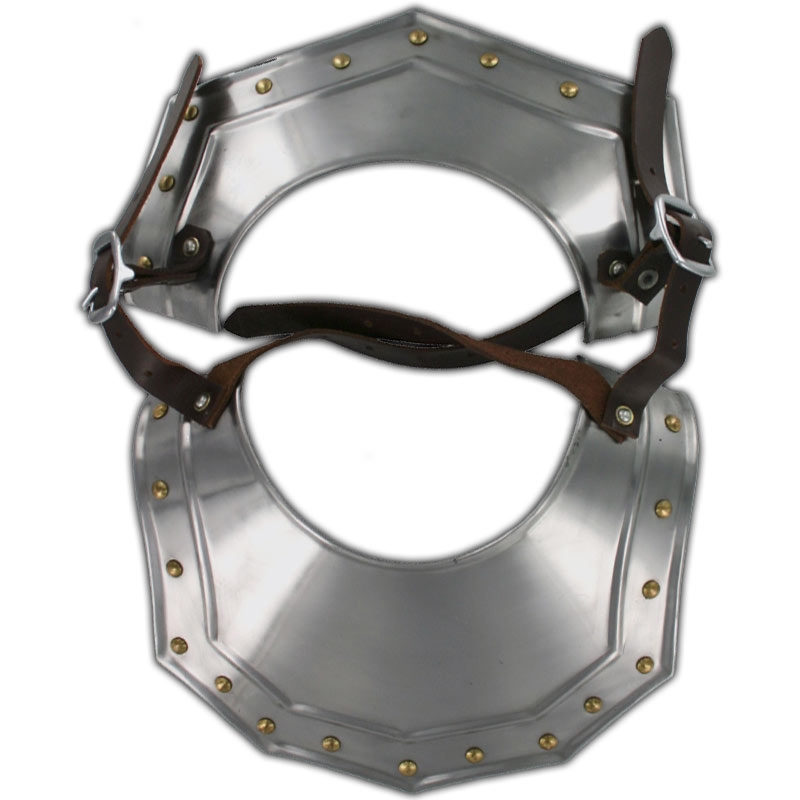 Renaissance Armor Gorget Neck Plate 18 Gauge Steel 4I3-IN9252 - Gorgets