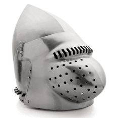 Medieval Bascinet and Pig Face Helmets