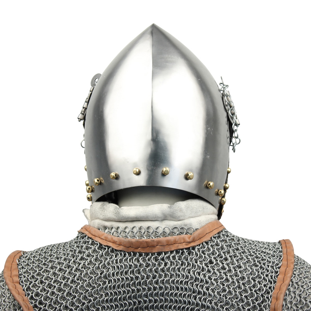 Medieval Hounskull Pigface Bascinet 5F4-IN2208 - Medieval Helmets