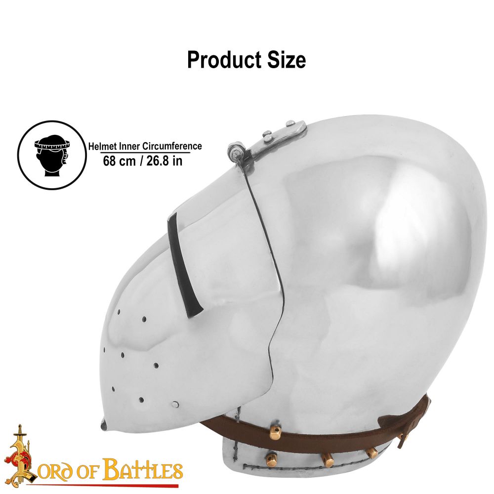 Klappvisor Bascinet – 16 Gauge Steel KW-SNH2249PL16