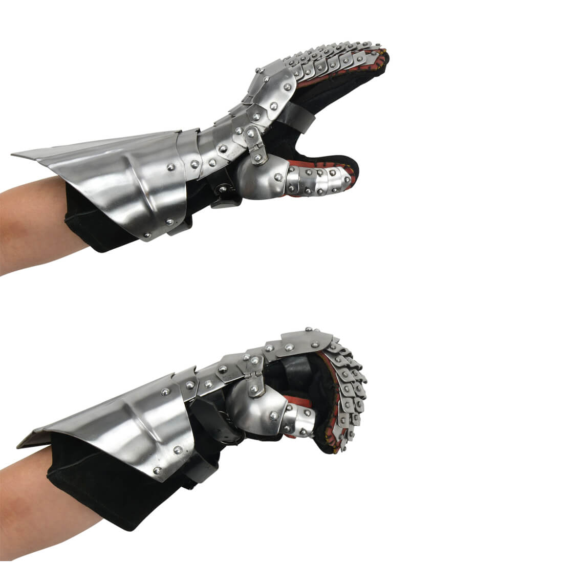 Late Medieval Ridged Gauntlets - 18 Gauge Steel