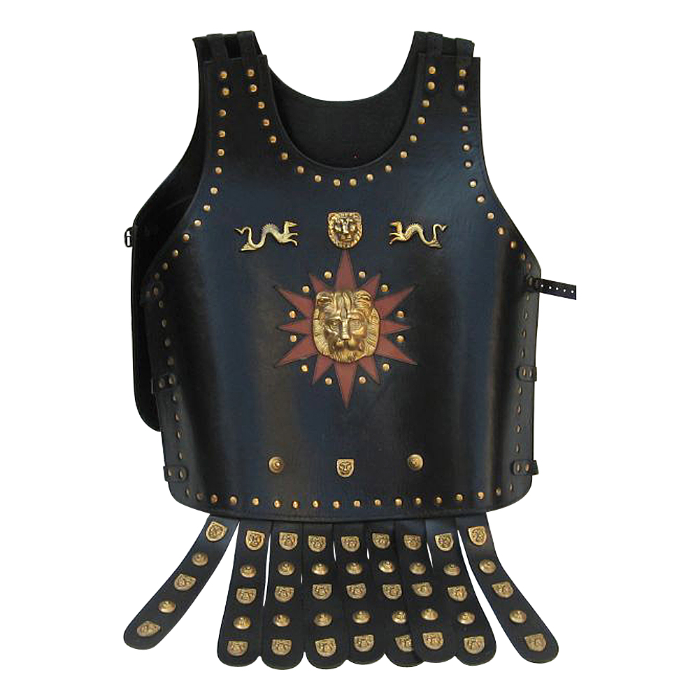 Leather Armor Jacket - Lion's Head IR80716 Leather Body Armor