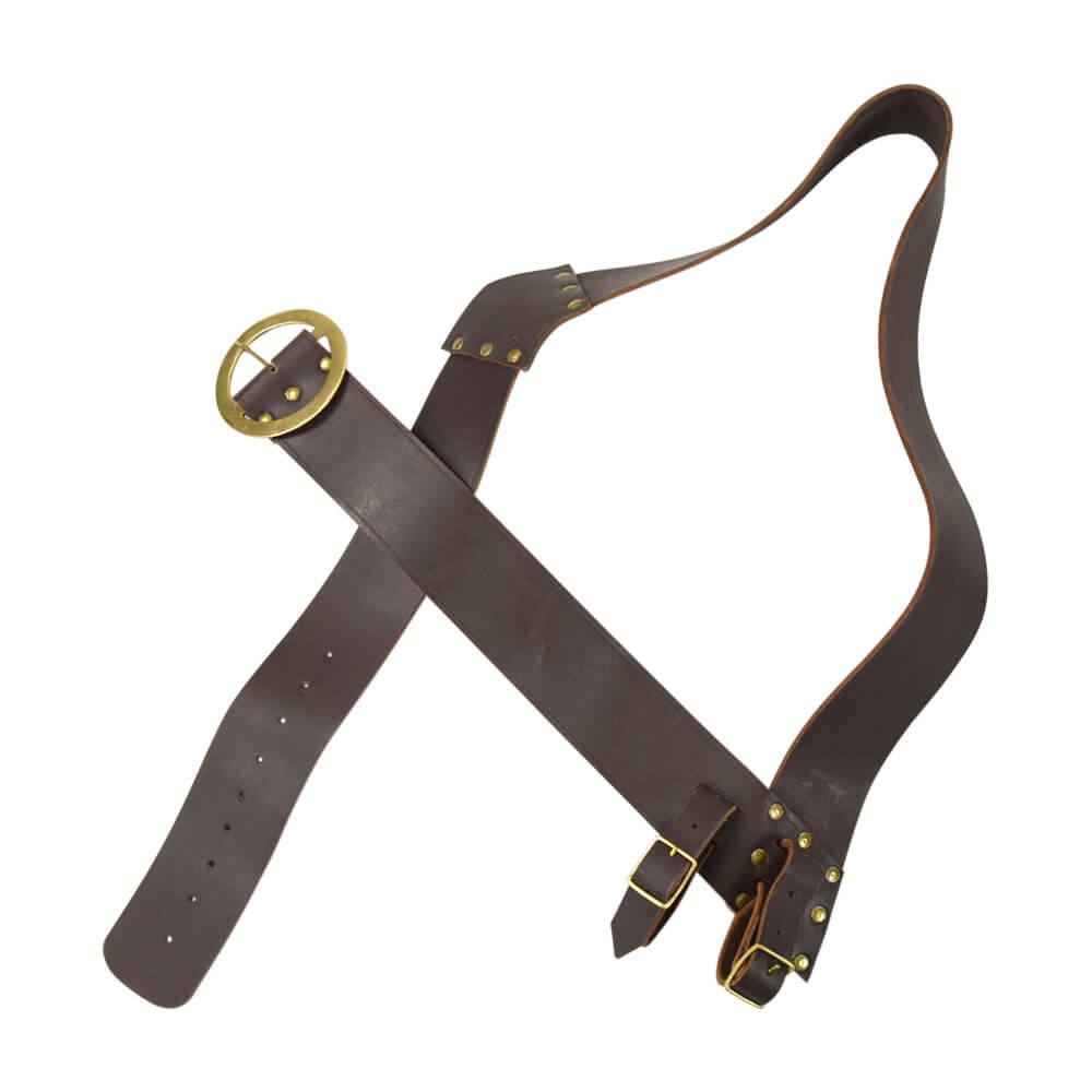 Leather Twin-Buckle Baldric - Right Handed SNLA6414 - Belts, Baldrics,