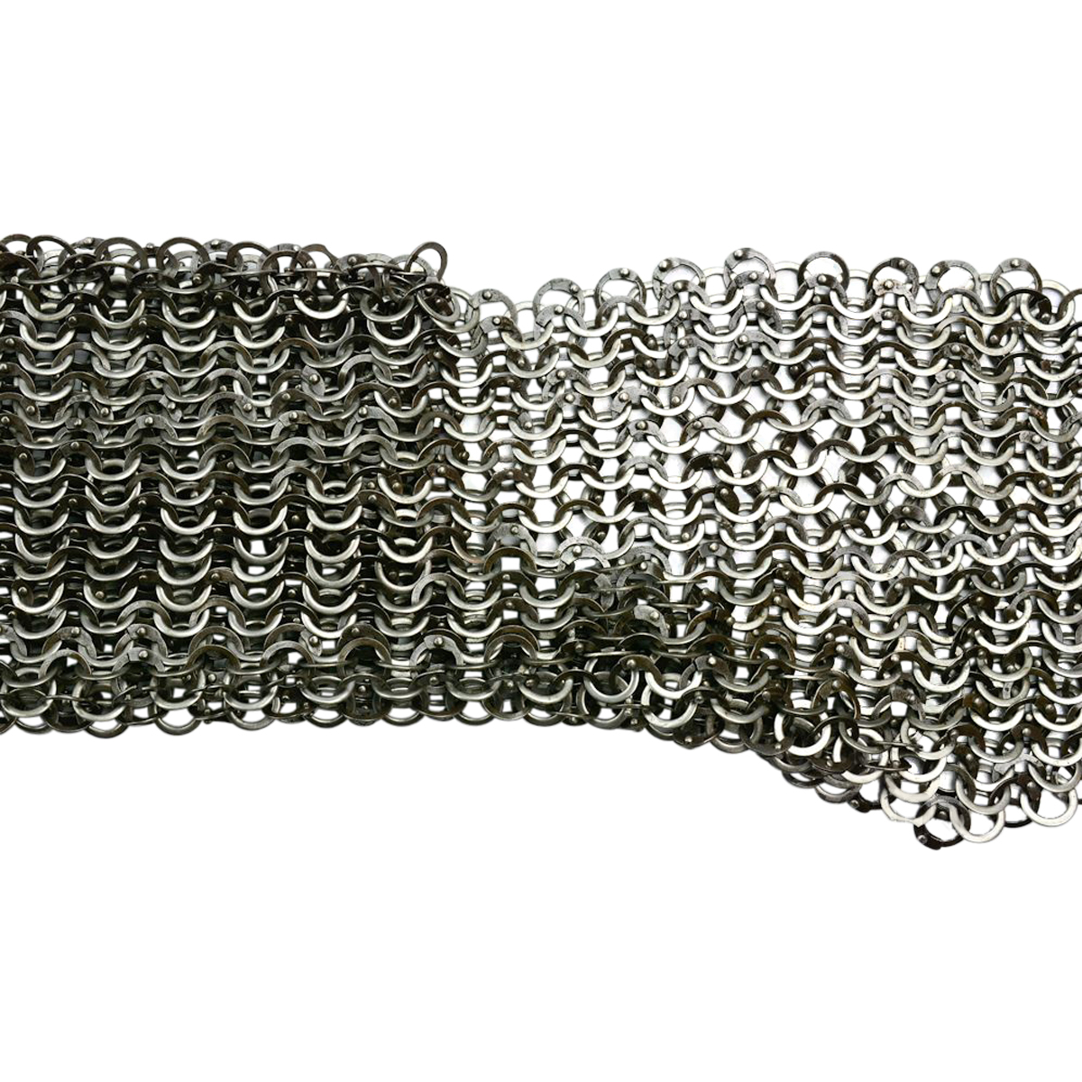 Mail Leggings – Alternating Dome Riveted – Stainless Steel Flat Rings K