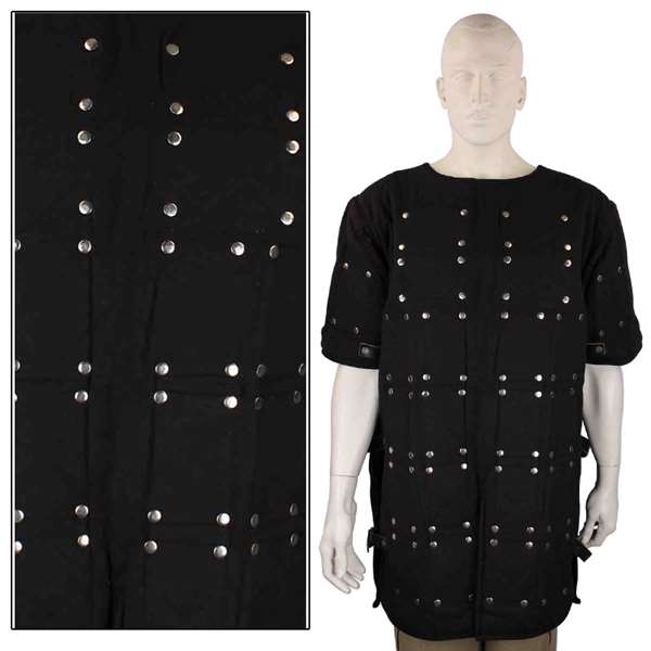 Medieval Man-at-Arms Brigandine - Black IN7301 - Gambesons and Padding