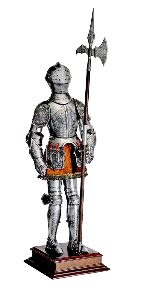 Miniature 16th Century Spanish Suit of Armor with Halberd - SFMA910S by