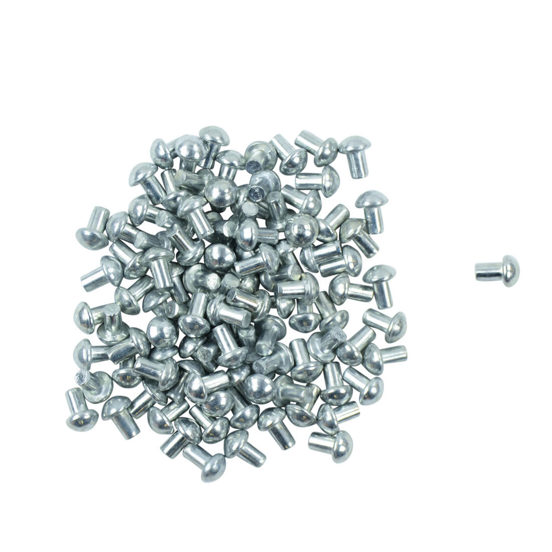 Mushroom Head Rivets for Armor - 10 mm - Set of 100