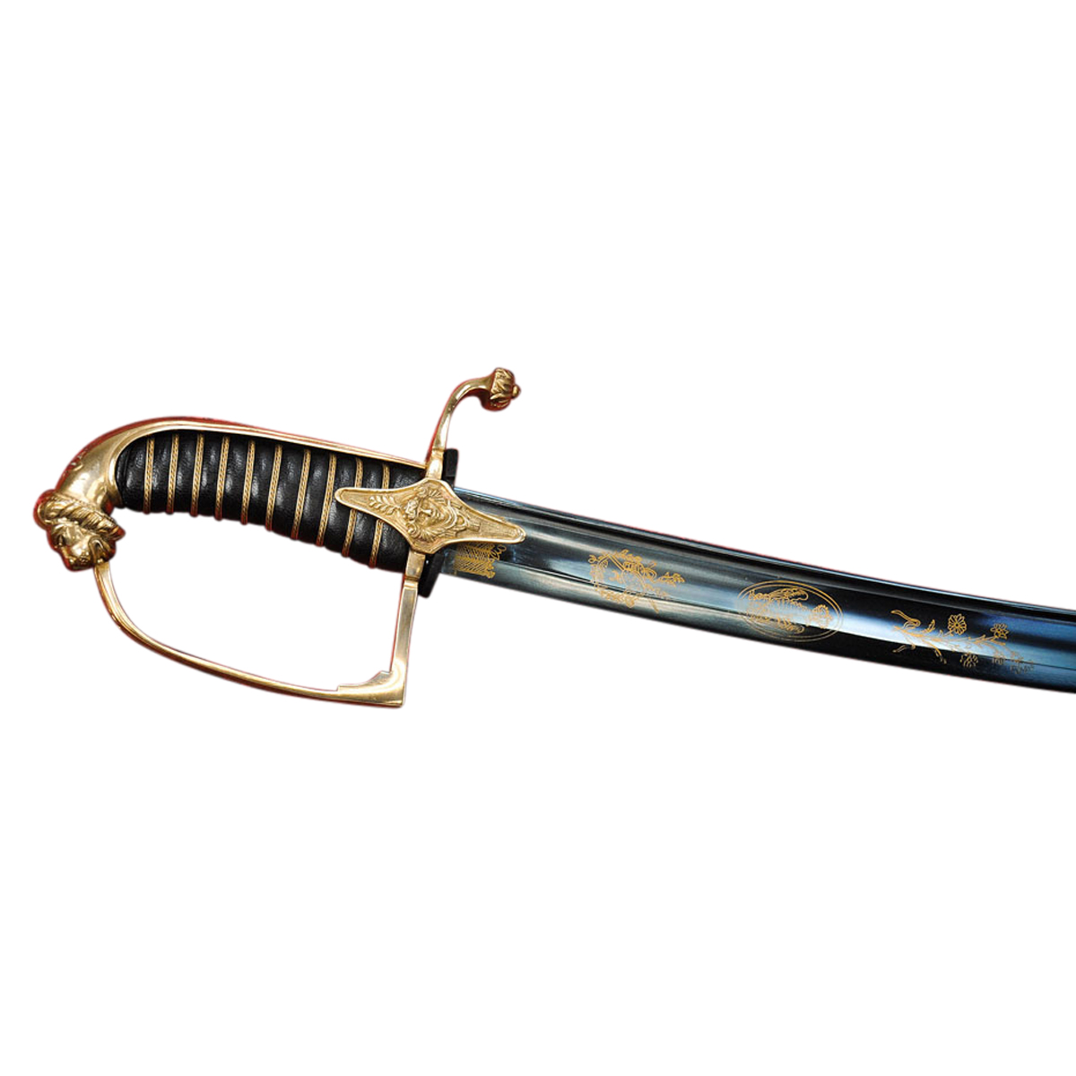 Napoleonic Imperial Guard Light Cavalry Saber with blued-gilt blade USS