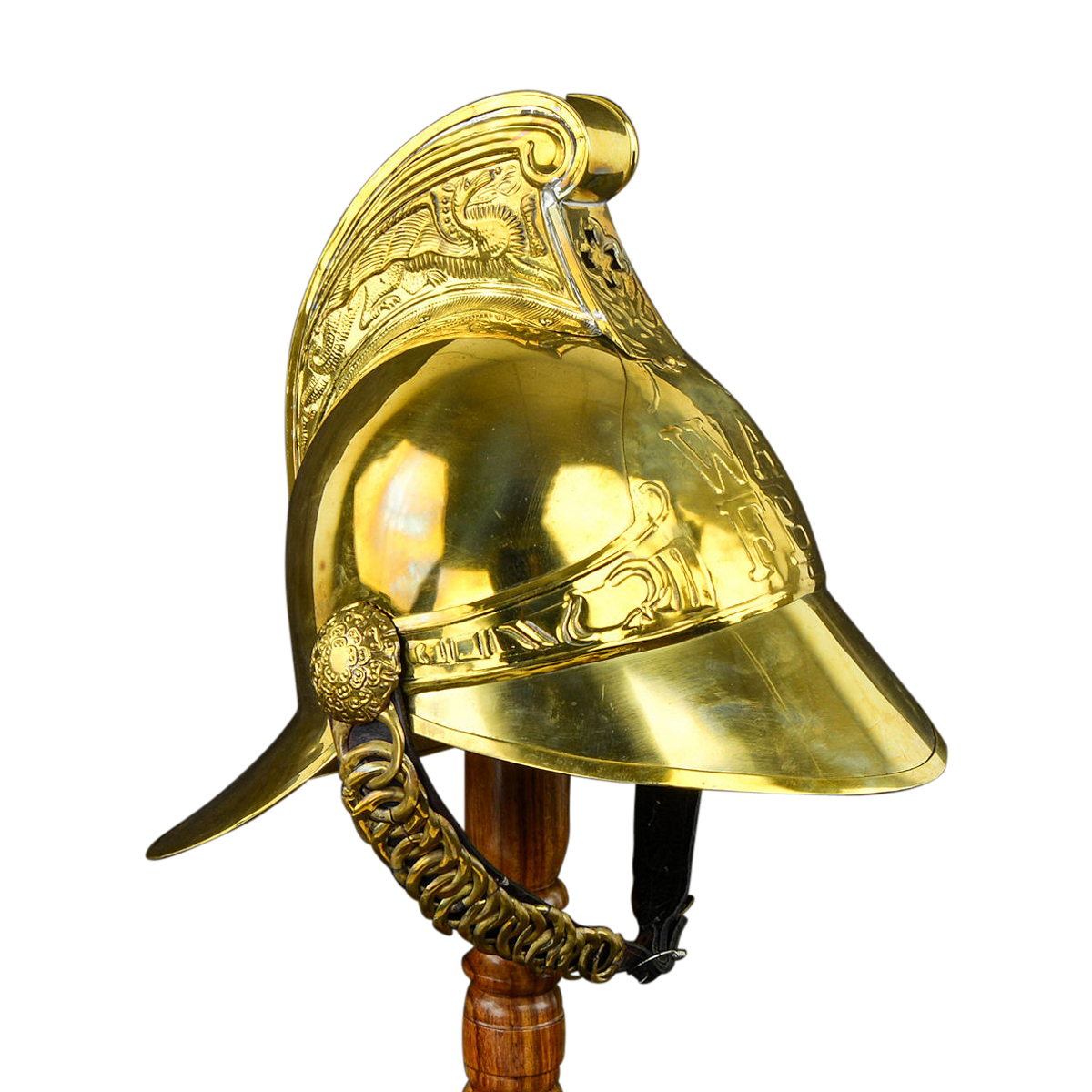 New South Wales Fire Brigade Helmet – 20 Gauge Brass – Close Out KW-AH6