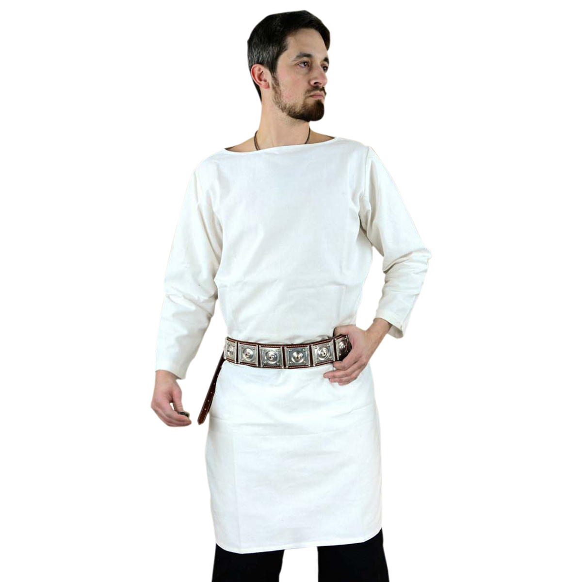 Roman Cotton Tunic – White KW-AH6016C_W