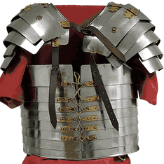 Roman Lorica Segmentata Armor, Lorica Hamata Chainmail, Greaves, and Ar