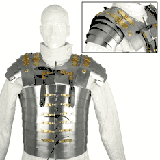 Roman Lorica Segmentata Armor, Lorica Hamata Chainmail, Greaves, and Ar