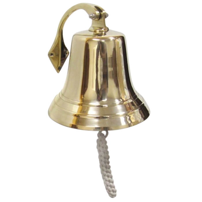 Solid Brass Heavy Bracket Ship Bell - Nautical Decor - BR18452 by Armor