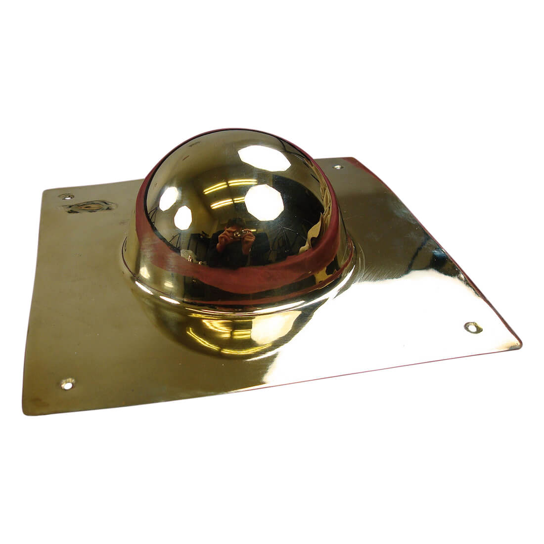 Square Roman Brass Shield Boss