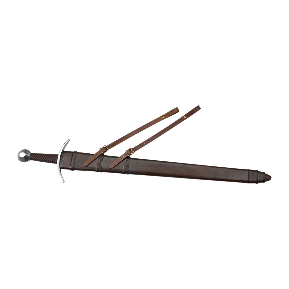 Tear Drop Medieval Sword with Scabbard - Fighting Version AH6972F - Onl