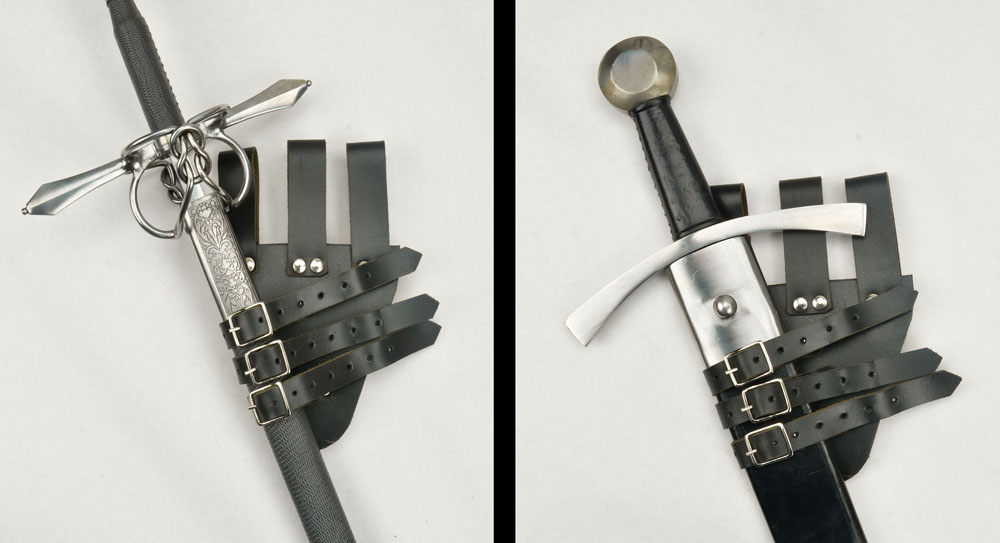 Three-Buckled Angled Sword Frog – Brown KW-LB25154