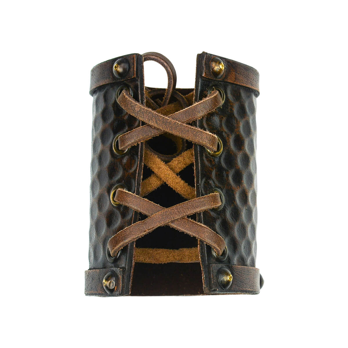 Viking Leather Cuff with Norse Ravens
