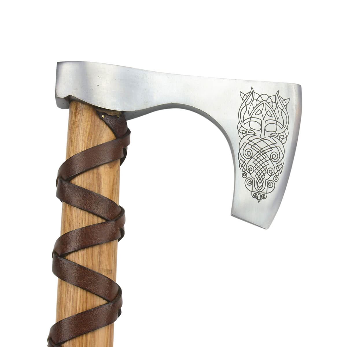 Viking Type C Axe with Etched Norse Design