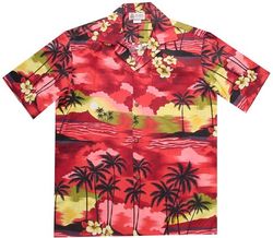 Cool Sunset Men Hawaiian Clothing