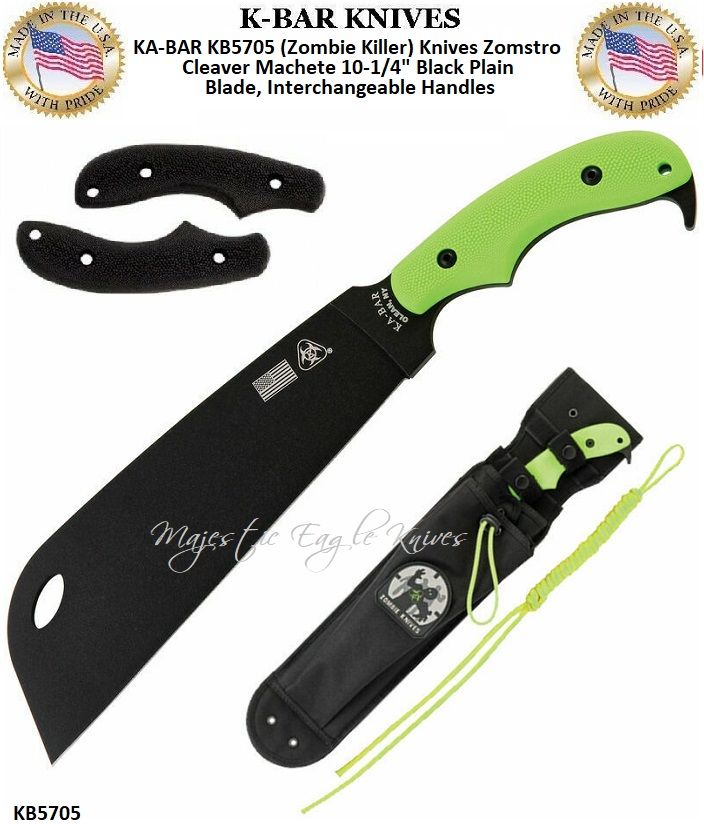 KA-BAR KB5705 USA Made ZK (Zombie Killer) Knives Zomstro Chopper Sword ...