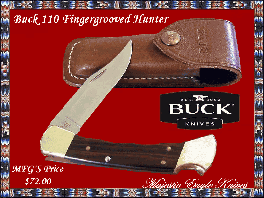 CLASSIC Original BUCK 110FG Finger Groove Folding Hunter Knife