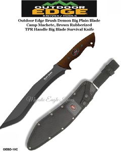 Outdoor Edge Knives OEBD-10C Outdoor Edge Brush Demon Big Plain Blade ...