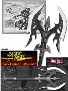 United Cutlery Kit Rae KR0022B Kit Rae Black Legion Battle Axe Black ...