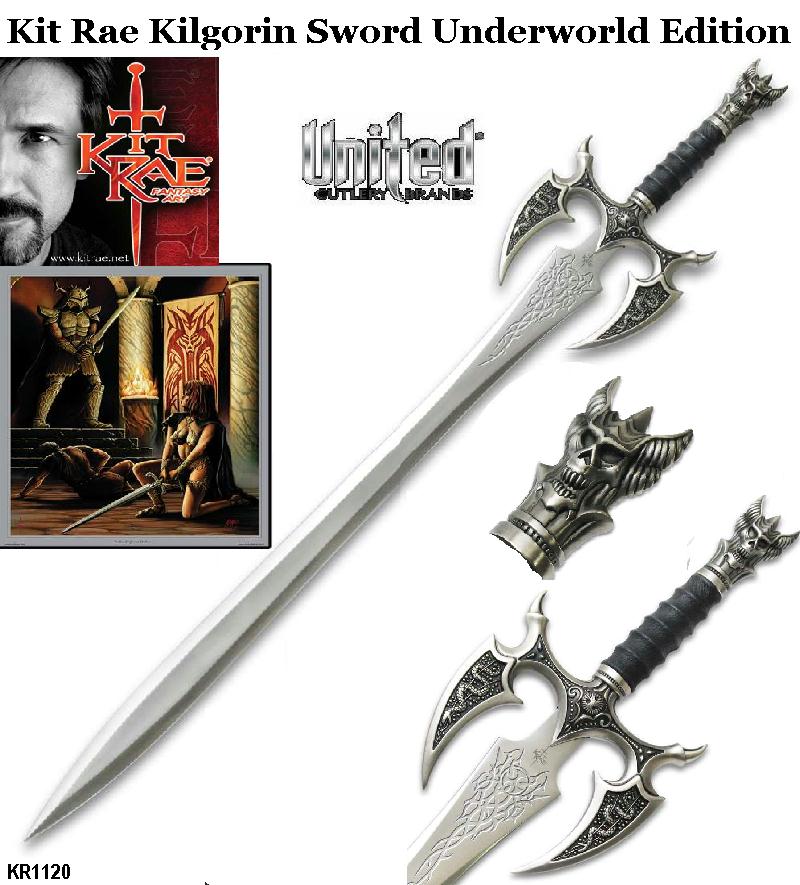 United Cutlery KR1120 Kit Rae Kilgorin Sword Underworld Edition Leather ...