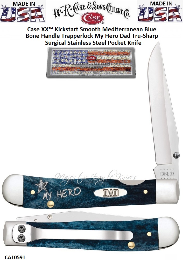 W.R. Case & Son's Cutlery CA10591 CASE XX™ Smooth Mediterranean Blue ...