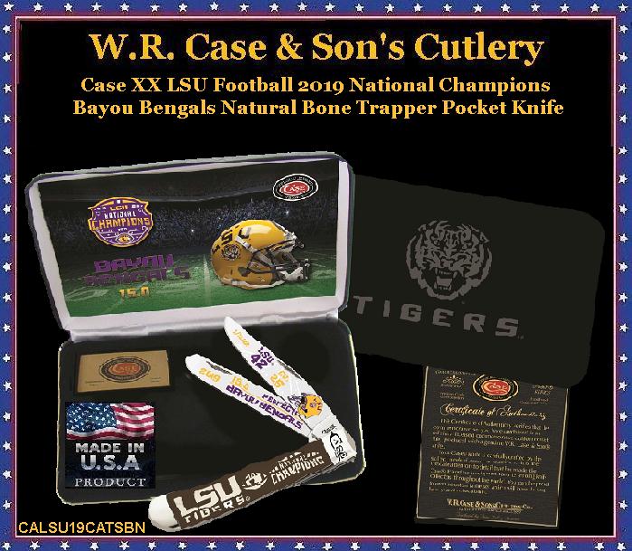 W.R. Case & Son's Cutlery CA-LSU19-CAT-SBN Case XX™ LSU Football 2019 ...