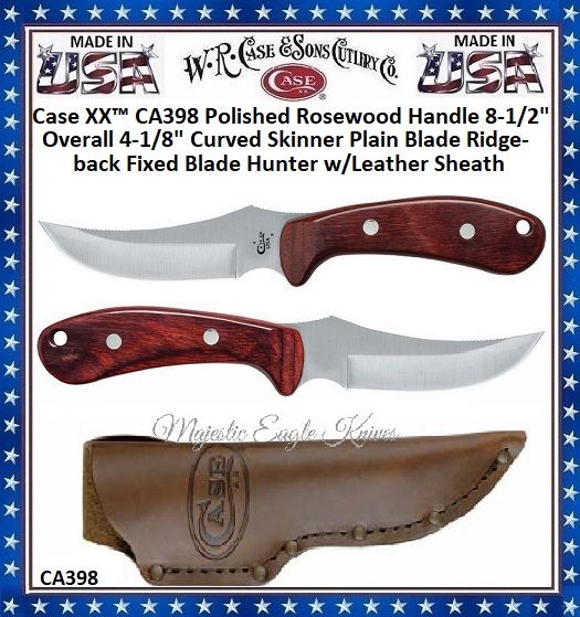 W.R. Case & Son's Cutlery CA398 Case Ridgeback 3 1/2" Swept Skinner ...