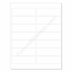 4" x 1.33" (14-Up) White Laser and Inkjet Labels - Laser and Ink Jet ...