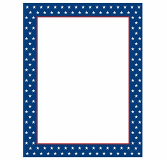 Red White And Blue Star Page Border