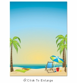 By The Beach Summer Laser & Inkjet Printer Paper - Summer Papers